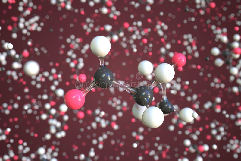 Metaldehyde Molecule, Scientific Molecular Model, 3d Rendering Stock ...