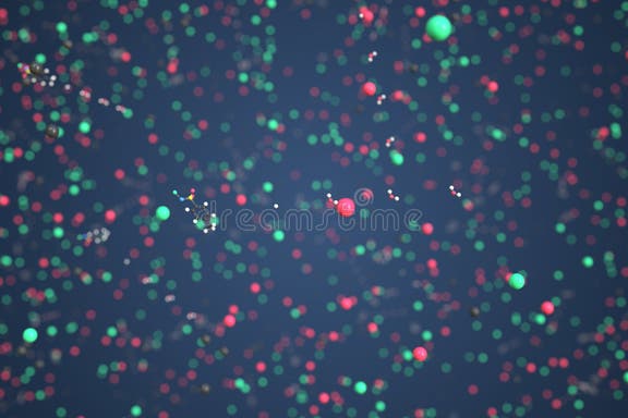 Molecule of Chloramine-t, Conceptual Molecular Model. Scientific 3d ...