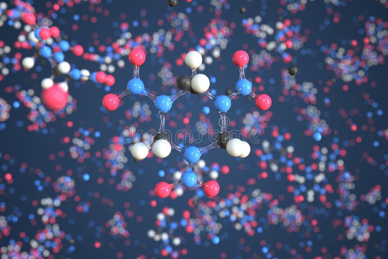 Molecule of Cyclonite, Conceptual Molecular Model. Scientific 3d ...