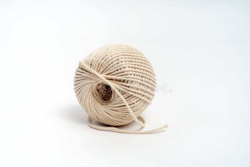 Ball of String,wound, Coiled Isolated on White. Stock Photo - Image of ...