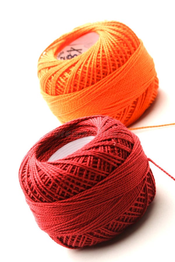 Ball of String on White Background Stock Photo - Image of fluffy, skein ...