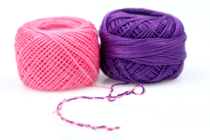 Ball Of String On White Background Stock Photo - Image of soft ...