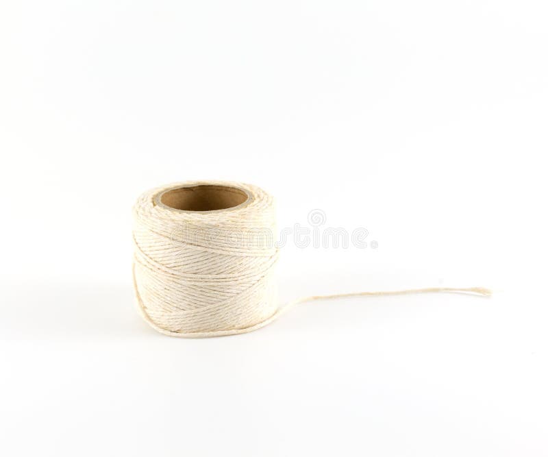 Ball of String on White Background Stock Image - Image of abstract ...
