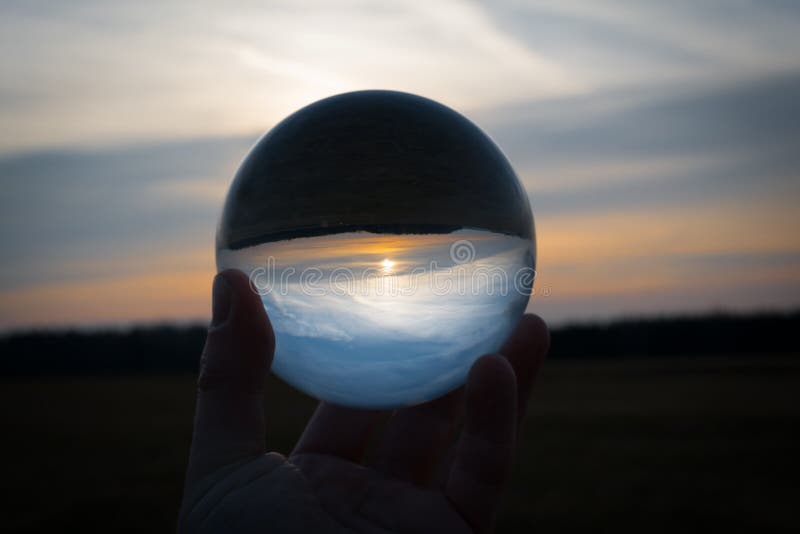 Ball in the sunset stock image. Image of landscape, clouds - 38441417