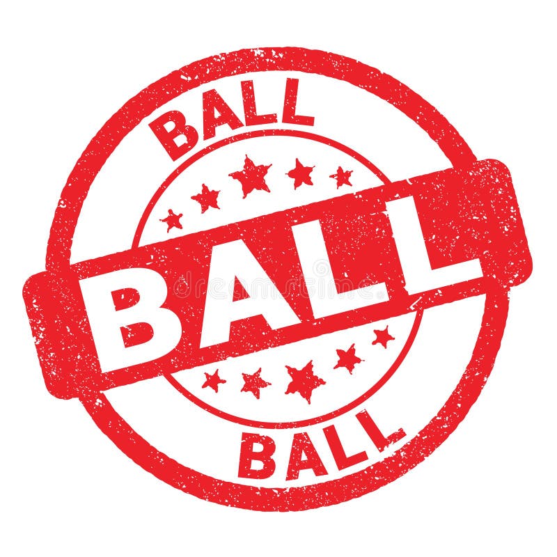 BALL Text Written on Red Stamp Sign Stock Illustration - Illustration ...