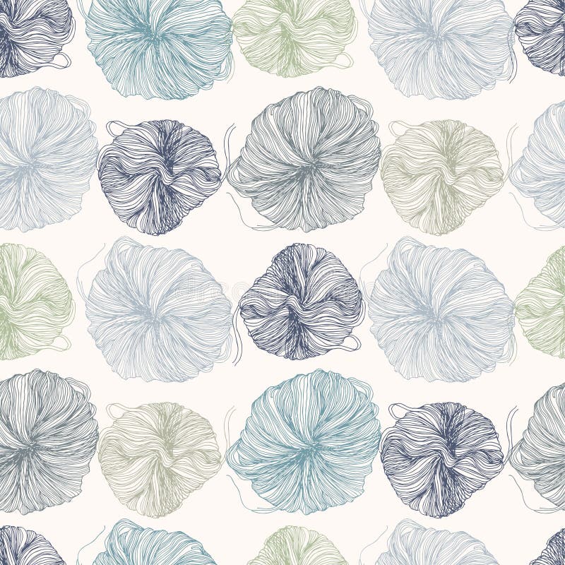 Ball of Thread for Knitting Seamless Pattern Vector. Great for Label ...