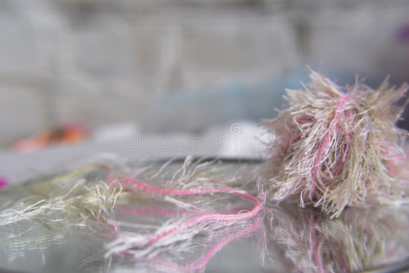 A Ball of Thread Unwound on a Gray Background Stock Photo - Image of ...