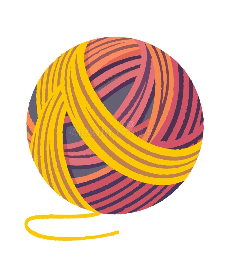 Ball of Thread. Vector Isolated Illustration Stock Illustration ...