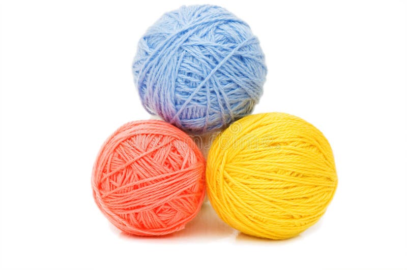 Ball Of Threads Isolated On White Background Picture. Image: 16146783