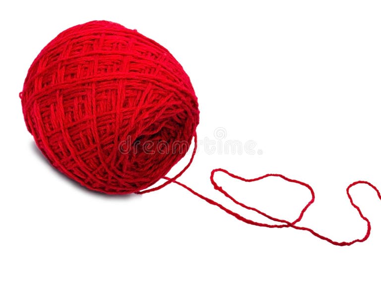 Ball of Threads Make the Heart Stock Image - Image of natural, crochet ...