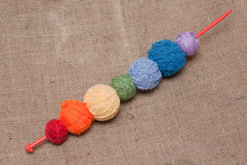 Thread and a Spoke for Knitting Stock Image - Image of scarf ...