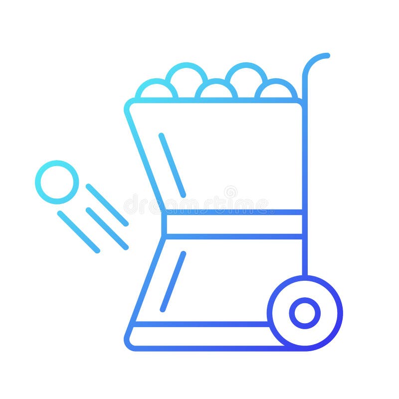 Ball Throwing Devices Gradient Linear Vector Icon Stock Vector - Illustration of vector, system ...