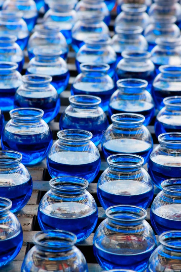 Ball Toss with Blue Fish Bowls Stock Photo - Image of colorful, rides ...