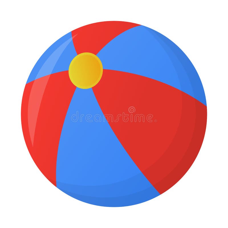 Ball Toy Isolated Icon. Cartoon Style Stock Vector - Illustration of ...