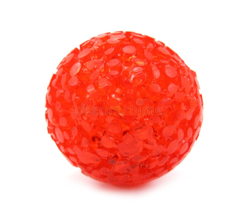 Red ball with white spots stock photo. Image of dots - 12253314