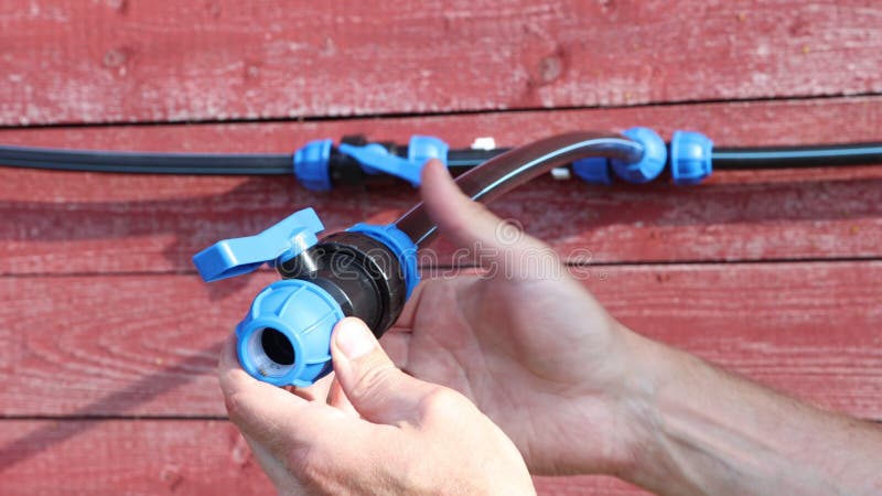 Compression Collet Connection of an Elbow Pipe Connector of HDPE Pipes ...