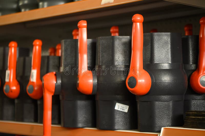 Ball Valves on a Shelf in a Store 1 Stock Photo - Image of office ...