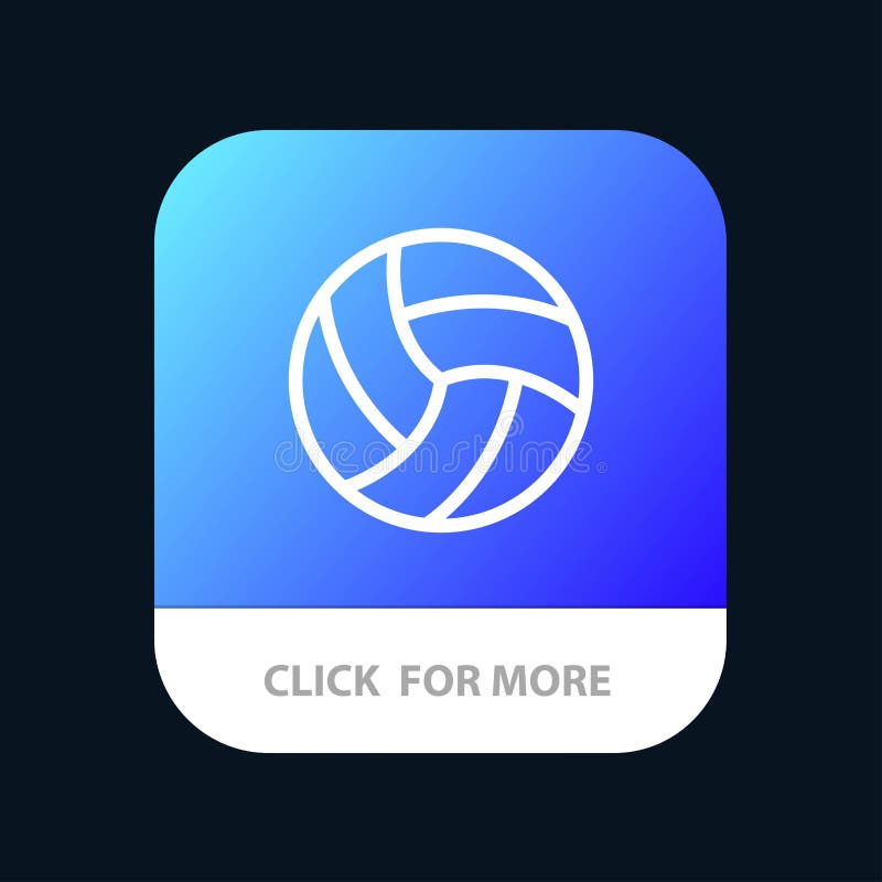 Ball, Volley, Volleyball, Sport Mobile App Button. Android and IOS Line ... Ball, Volley, Volleyball, Sport Mobile App Button. Android and IOS Line ...