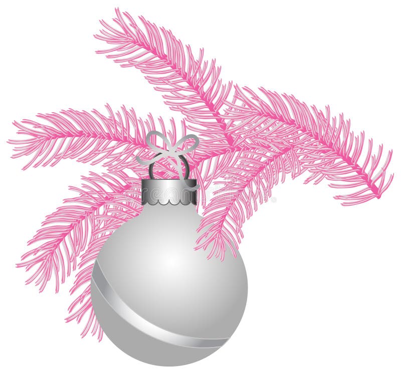 Ball white matte pink Tree stock vector. Illustration of like - 11297567