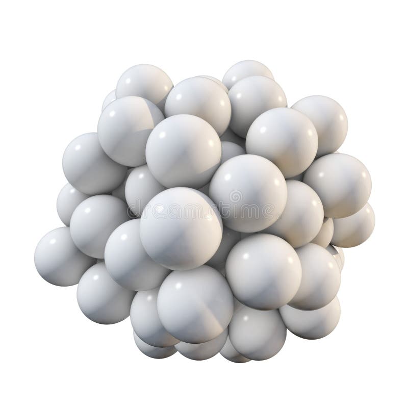 Ball of white spheres stock illustration. Illustration of simple - 73744719