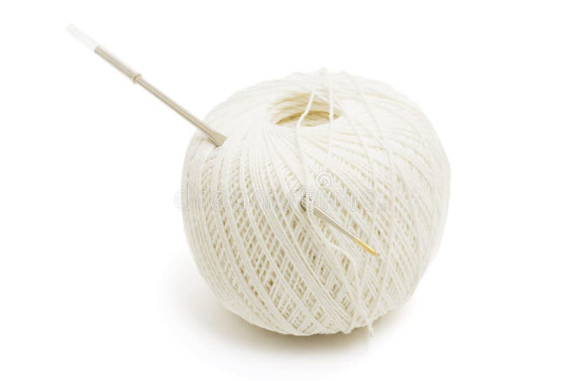 A Ball of String on White Background Stock Photo - Image of pattern ...