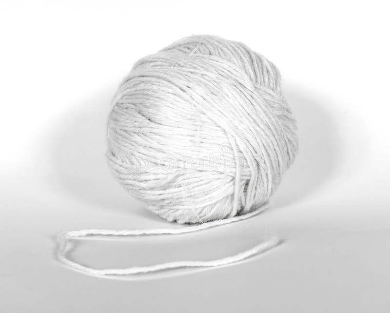 A ball of white wool yarn stock photo. Image of industry - 59012798