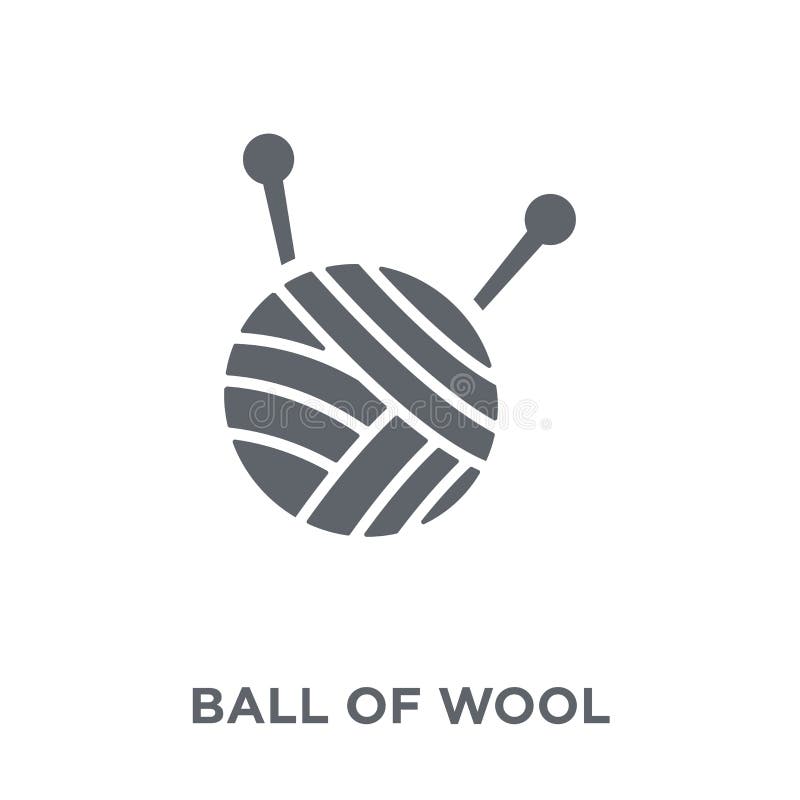 Ball of Wool Icon from Collection. Stock Vector - Illustration of ...