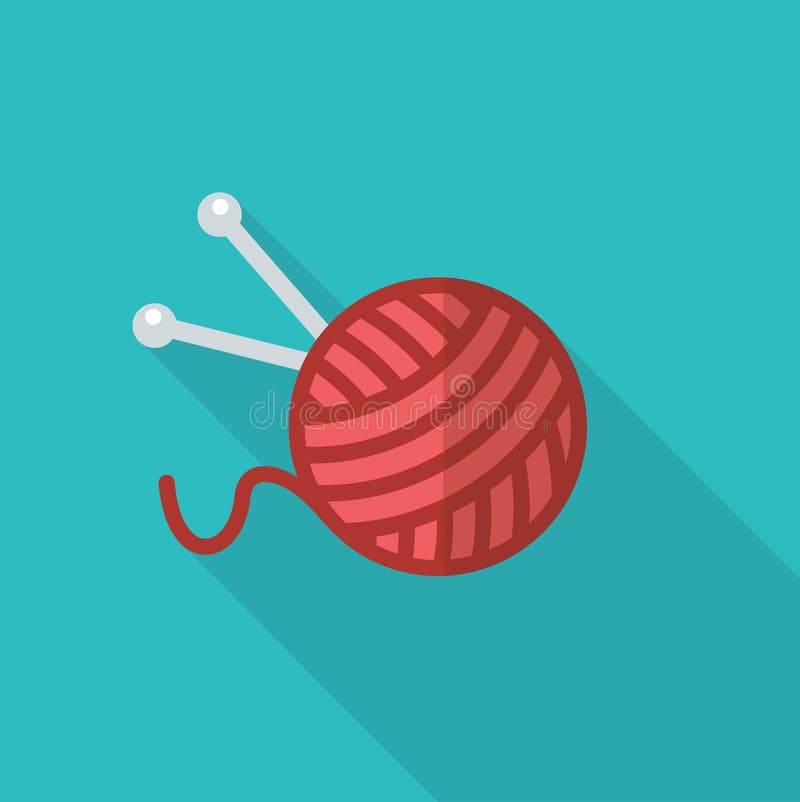 A Ball of Wool and Knitting Needles Stock Vector - Illustration of ...