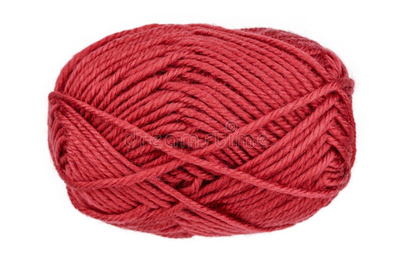 Ball Of Woolen Thread On A White Background Stock Image - Image of ...