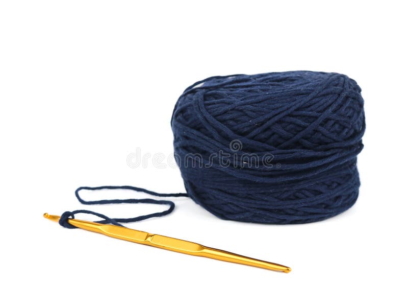 Ball of Yarn with Crochet Hook. Handycraft Concept Stock Photo - Image ...
