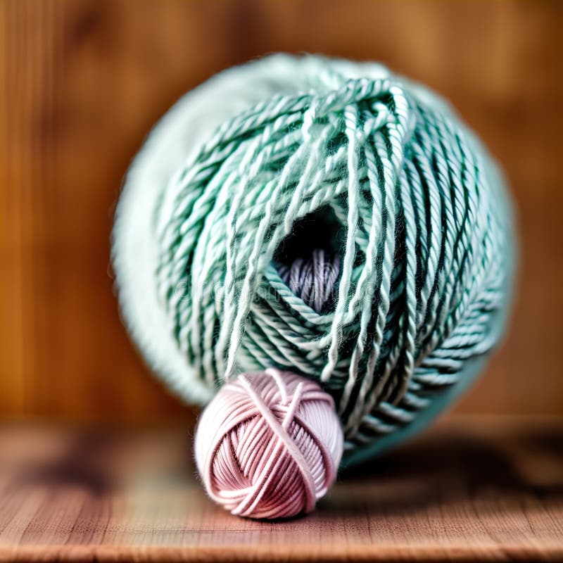 A ball of yarn on a table. stock illustration. Illustration of petal ...