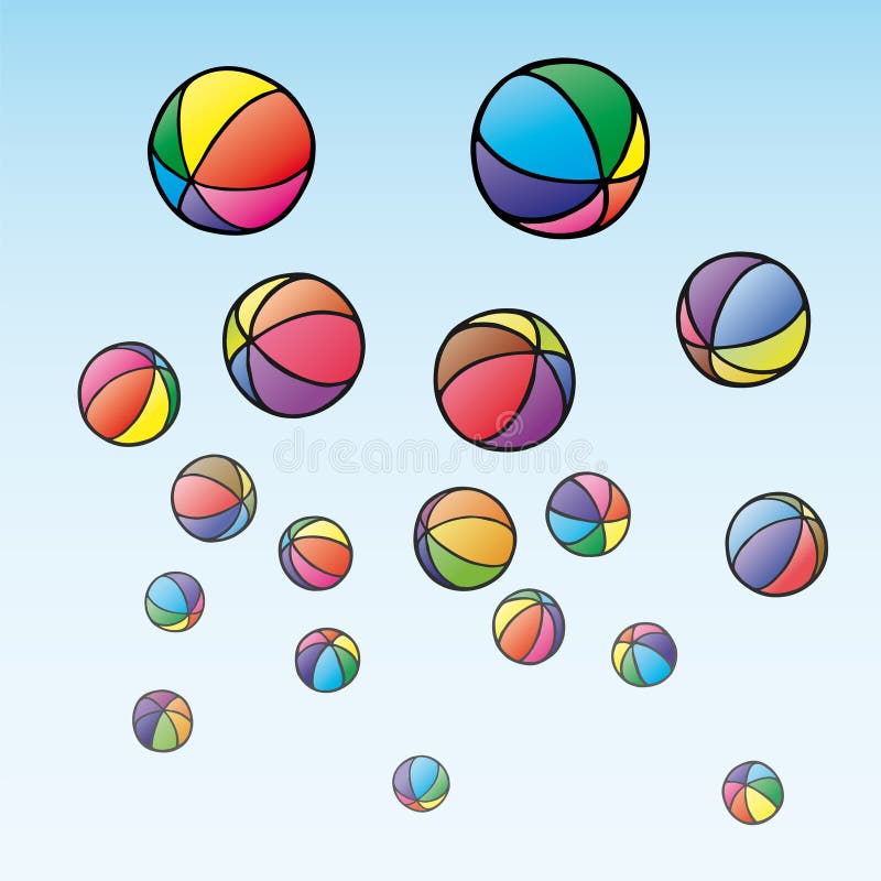 Ballen in de lucht vector illustratie. Illustration of kinderjaren ...