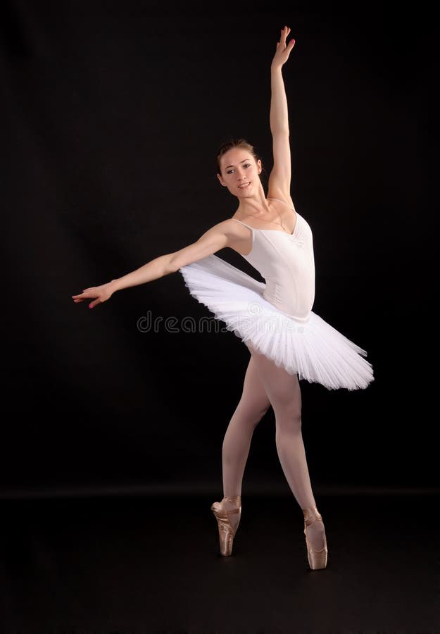 Young Beautiful Ballerina Dancing Gracefully Stock Image - Image of ...