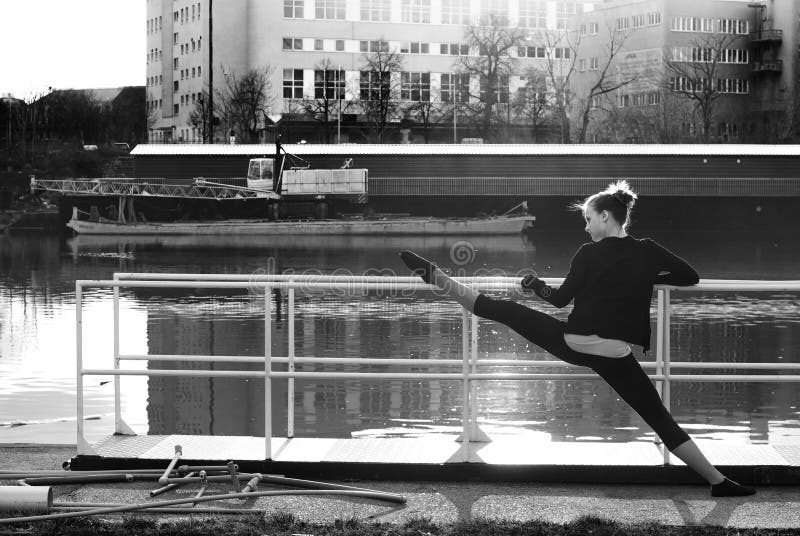 Sad Dancer stock photo. Image of doorstep, dark, female - 19344238