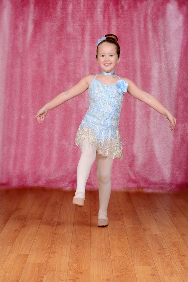 Ballerina Balancing on One Leg Stock Photo - Image of jumping ...