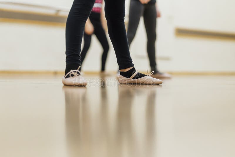 Ballerina Ballet Dancer Practicing Dance in a Studio Stock Image ...