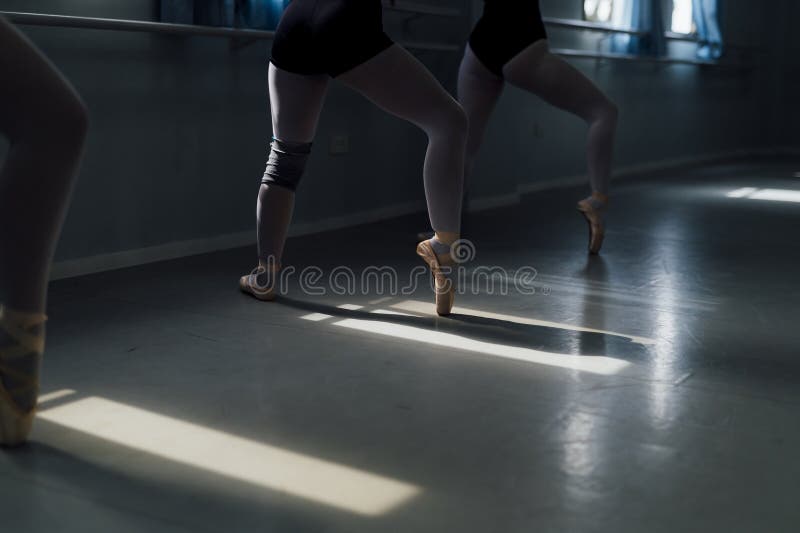Ballerina Ballet Dancer Practicing Dance in a Studio Stock Photo ...