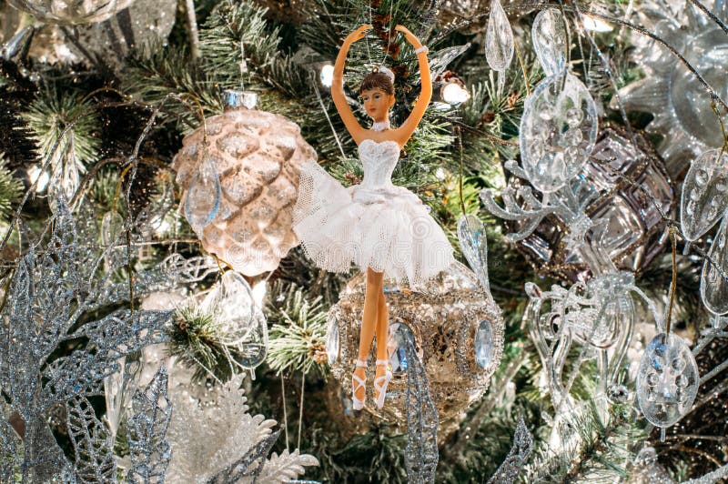Ballerina on the Christmas Tree Stock Image - Image of ballerina, tree ...