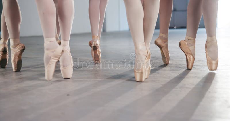 Ballerina, Group and Feet of Women with Dance for Performance Art ...