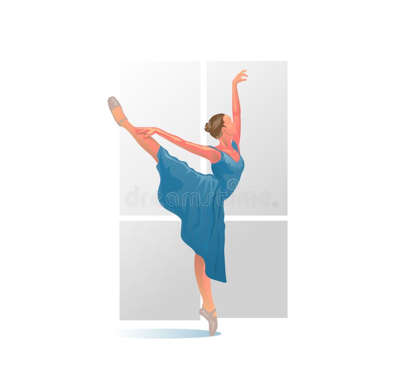 Ballerina in Dancer Vector Illustration Stock Vector - Illustration of ...