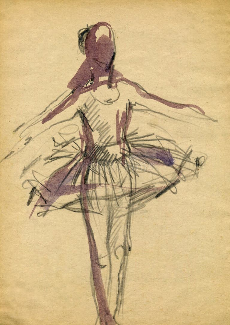 Ballerina Drawing Stock Illustrations – 9,048 Ballerina Drawing Stock ...