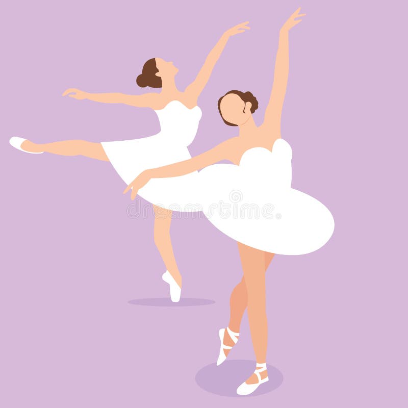 Ballerina Girl Ballet Pose Dance Action Perform Illustration Vector Stock Vector - Illustration ...