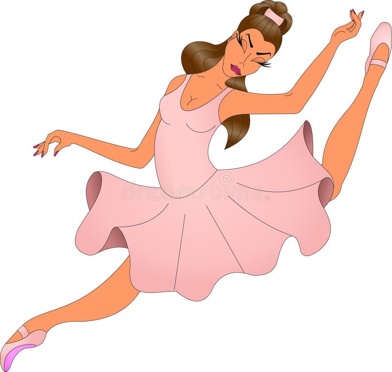 Ballerina in a jump. stock illustration. Illustration of sport - 115776653