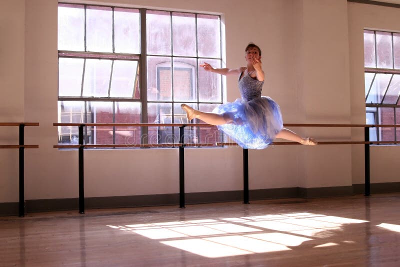 Ballerina Jumping stock photo. Image of angle, pointe - 1598538