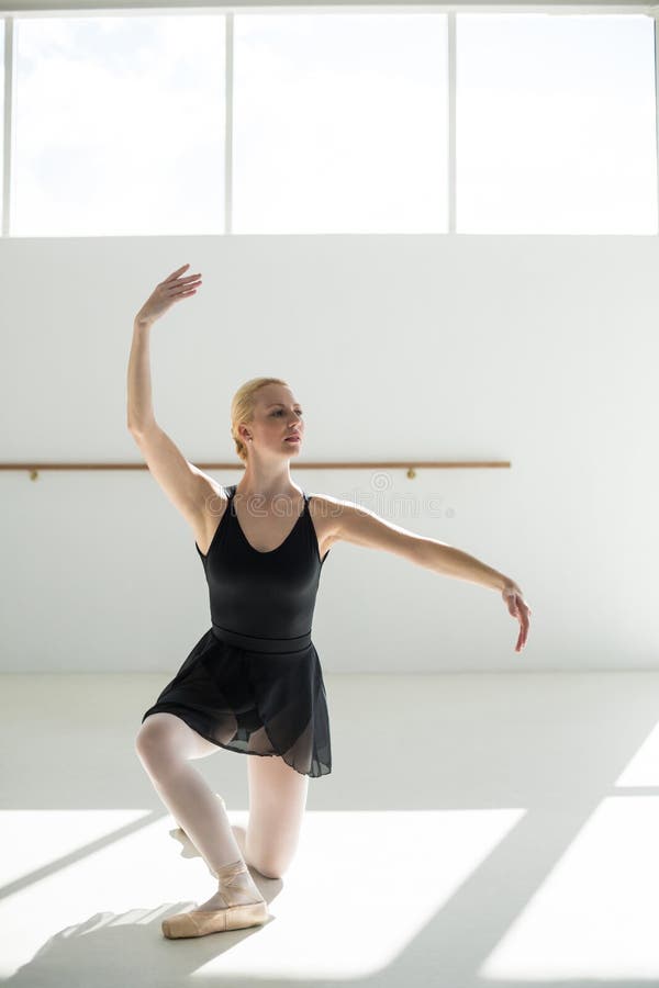 Ballerina Practicing Ballet Dance in the Studio Stock Photo - Image of ...