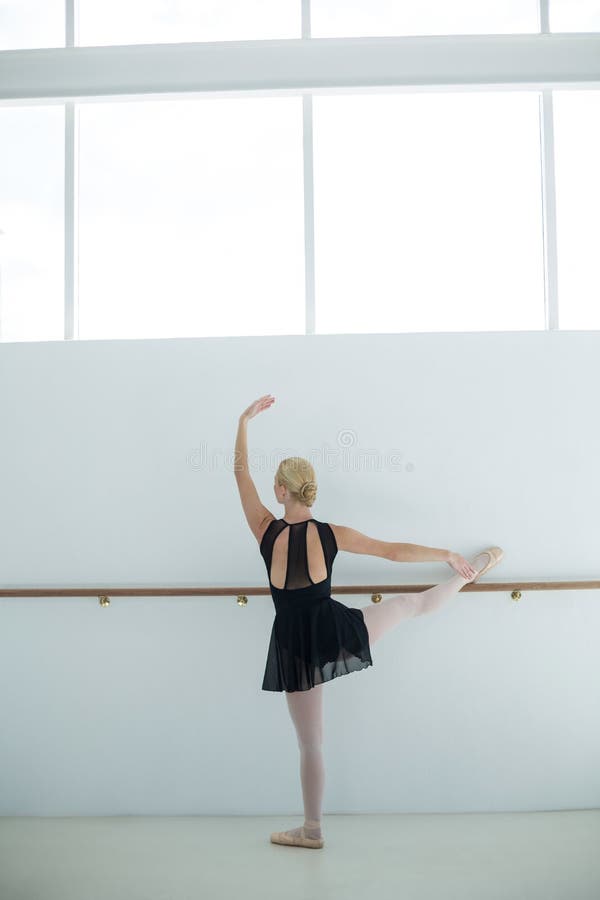 Ballerina Practicing Ballet Dance in the Studio Stock Photo - Image of ...