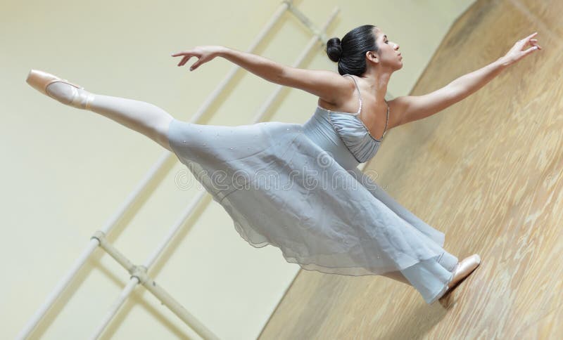 Ballerina Practicing in the Studio Stock Photo - Image of attractive ...