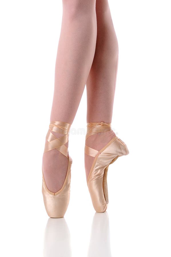 Ballerina S Feet Dancing on Pointe Stock Photo - Image of beauty ...
