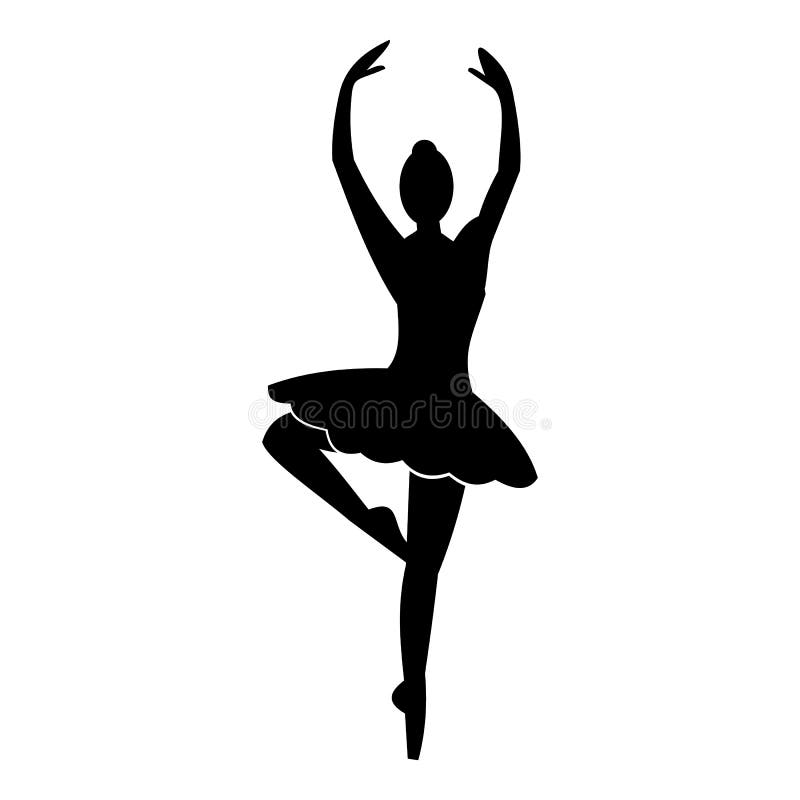 Ballerina simple icon stock vector. Illustration of concept - 63666812