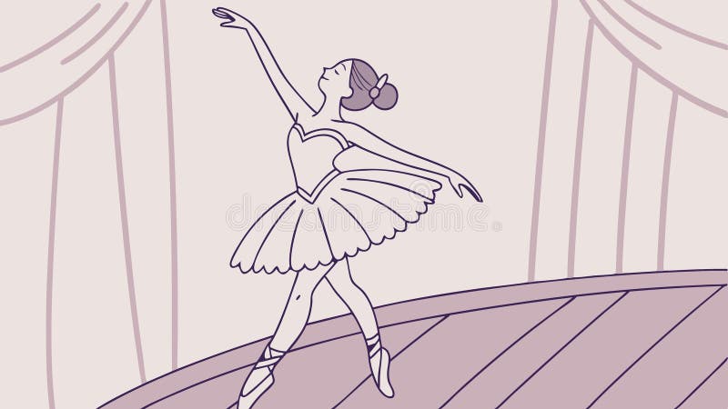 Ballerina Stage Performance Vector Ballet Dance Grace, Vector Design ...
